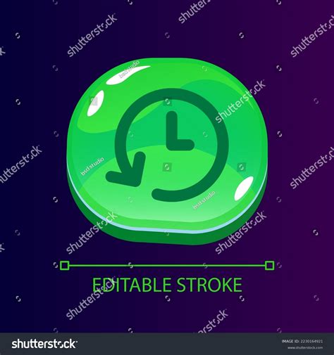 Timer Update Glossy Ui Button Linear Stock Vector Royalty Free Shutterstock