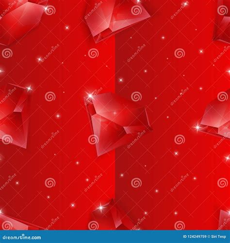 Red Ruby Seamless Pattern Background Stock Illustration Illustration