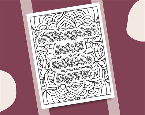 Sex Quotes Coloring Pages For Adults Sexually Provocative Quotes With Floral Background Page