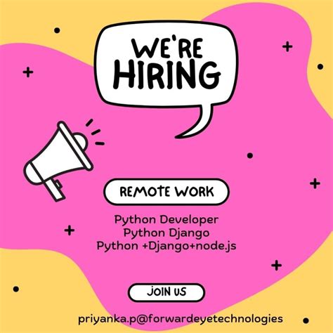 python developer and django nodejs