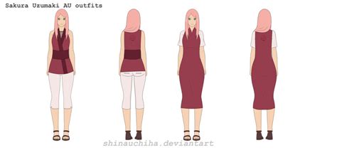 Sakura Uzumaki Au Outfits By Shinauchiha On Deviantart