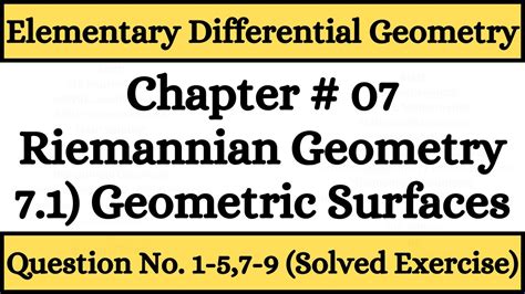 Differential Geometry Problems And Solutions At Marisela Warren Blog