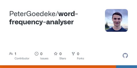 GitHub PeterGoedeke Word Frequency Analyser