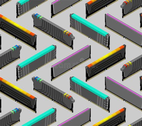 Ram Memory Card Pattern Seamless Random Access Memory Background Stock