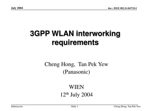Ppt 3gpp Wlan Interworking Requirements Powerpoint Presentation Free Download Id9577219