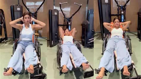 Shilpa Shetty Shows Simple Abs Exercise Despite Leg Injury Take A Look