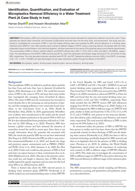 Pdf Identification Quantification And Evaluation Of Microplastics