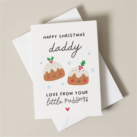 Daddy Christmas Card Dad Christmas Card Christmas Card For Daddy