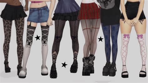Fishnet Bow Tights V3 Gallery The Sims 4 Create A Sim Curseforge