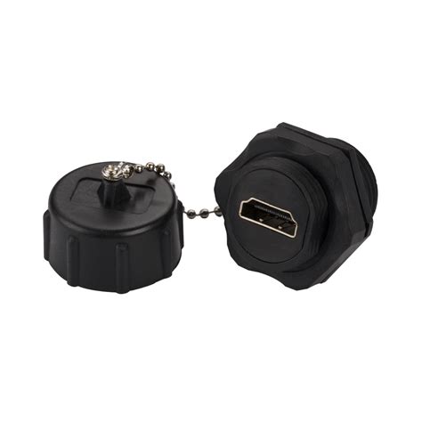 Industrial Hdmi Socket Coupler Ip68 With A Cap