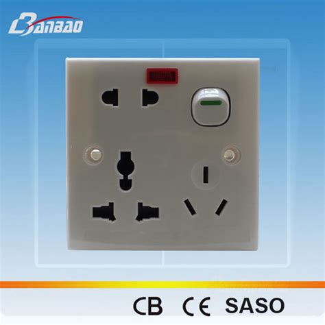 Supply Double Multi 6pin Socket With Lamp Wholesale Factory Foshan Zhongmei Lighting Electric