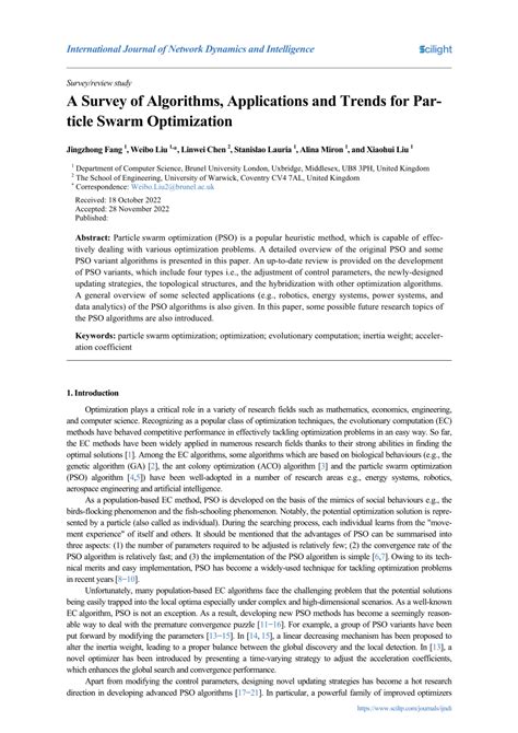 Pdf A Survey Of Algorithms Applications And Trends For Particle
