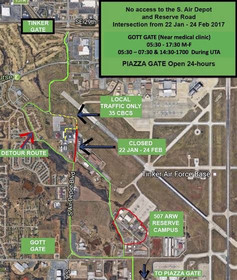 Tinker Air Force Base Map