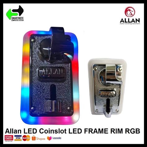 allan led coinslot led frame rim rgb for pisowifi pisonet for universal coinslot 1238 and 1239