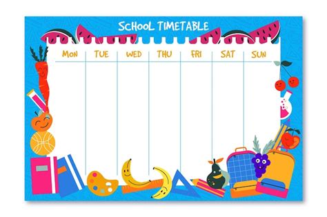 School Border Timetable Vectors Download Free High Quality Vectors
