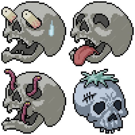 Premium Vector Collection Of Horror Pixel Art