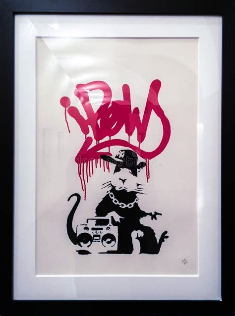 Gangsta Rat Banksy 2004 Editorial Stock Image Image Of English