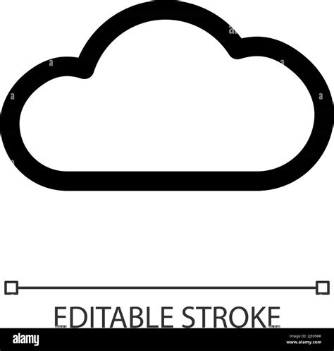 Cloud White Linear Ui Icon Stock Vector Image And Art Alamy
