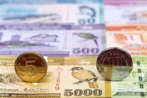 Sri Lankan Coins On The Background Of Money Stock Image Image Of Bill