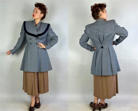 1940s Lucky In Lilli Ann Princess Coat Vintage 40s … Gem
