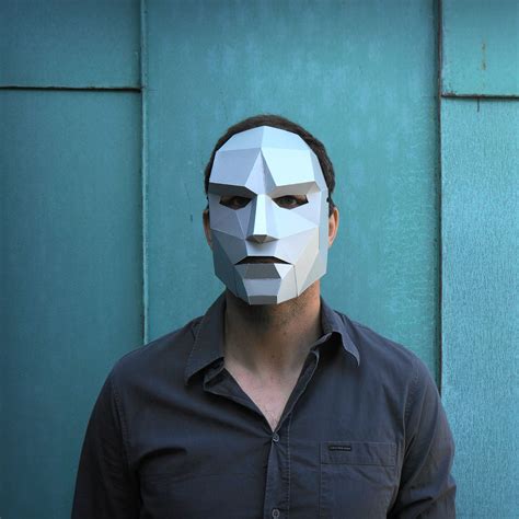 Polygon Face Mask V2 Diy Halloween Masks Make Your Own Card Face Mask