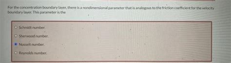 Solved For The Concentration Boundary Layer There Is A Chegg