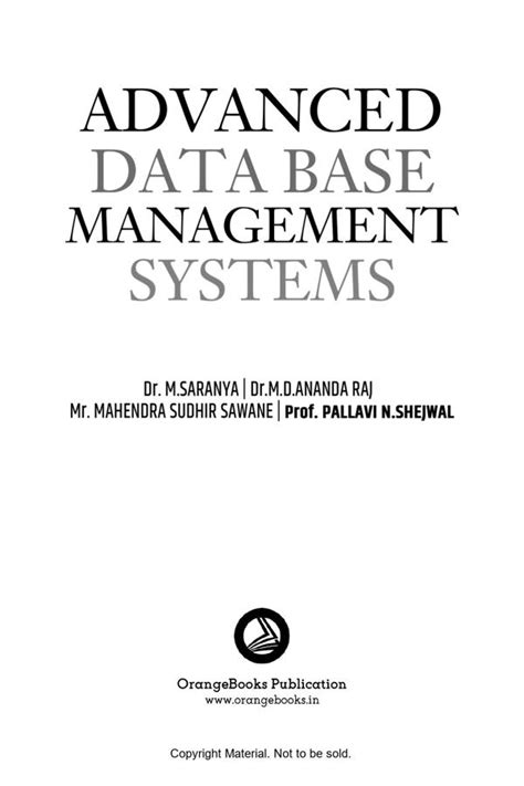 Advanced Data Base Management Systems Wissen Bookstore