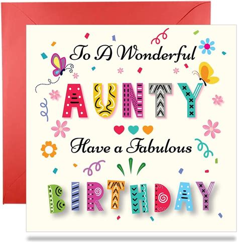 Papa Prints Aunty Birthday Cards For Women Happy Birthday Auntie Card