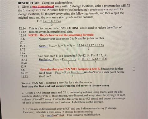 solved description complete each problem 1 given a one
