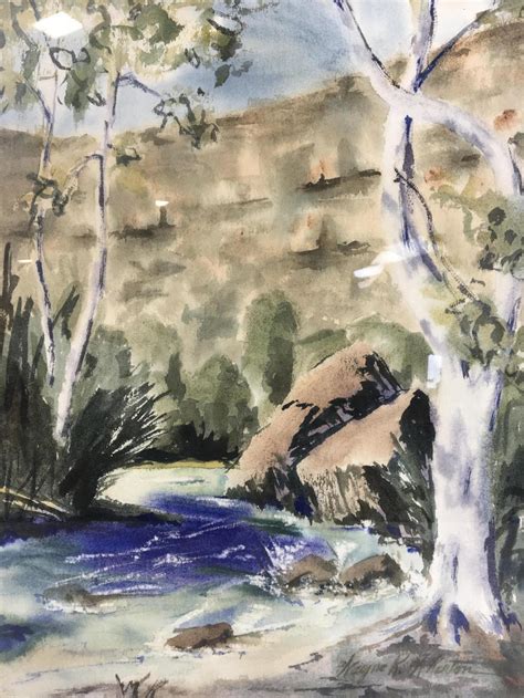 Lot Wayne Wharton Watercolor On Paper