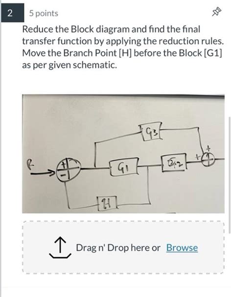 Solved Points Reduce The Block Diagram And Find The Final Chegg