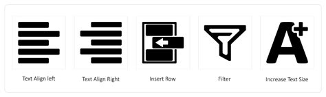 Text Align Left Text Align Right 26454125 Vector Art At Vecteezy