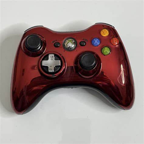 Genuine Official Microsoft Xbox 360 Controller Red Chrome Wireless Spe Retro Unit