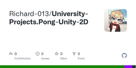 Github Richard 013university Projectspong Unity 2d