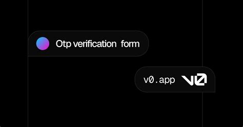 Otp Verification Form V0 By Vercel