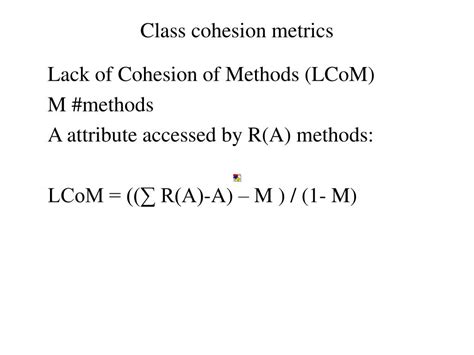 Ppt Object Oriented Metrics Powerpoint Presentation Free Download Id3947803