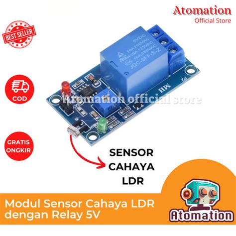 Jual Modul Sensor Cahaya Ldr Dengan Relay 5v Light Detection Saklar Lampu Otomatis Kab Sleman
