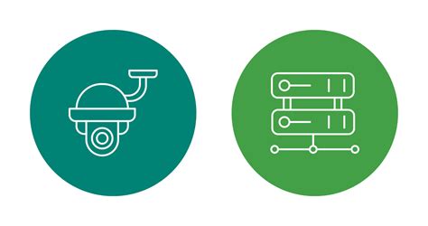 Security Camera And Server Icon Vector Art At Vecteezy