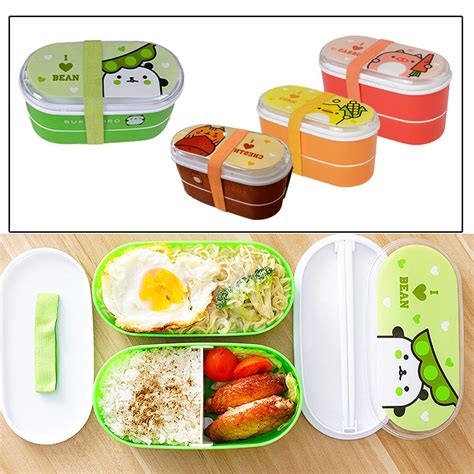 Plastic Cartoon Food Container Healthy Lunch Box Bento Boxes Dinnerware ...