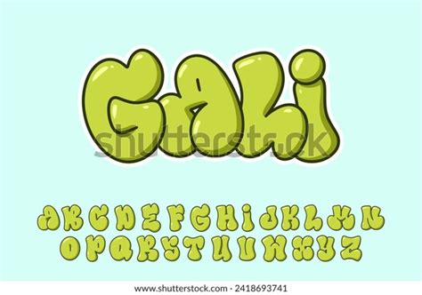 Alphabet Fat Fat Graffiti Font Typeset Stock Vector Royalty Free Shutterstock