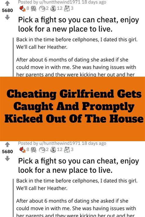 Cheating Girlfriend Gets Caught And Promptly Kicked Out Of The House