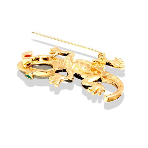 Badu Bg Брошки с кристален гущер за жени Сладки модни игли с животни Блестящ корсаж с кристали