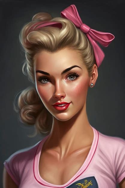 Premium Ai Image Barbie Pin Up Style