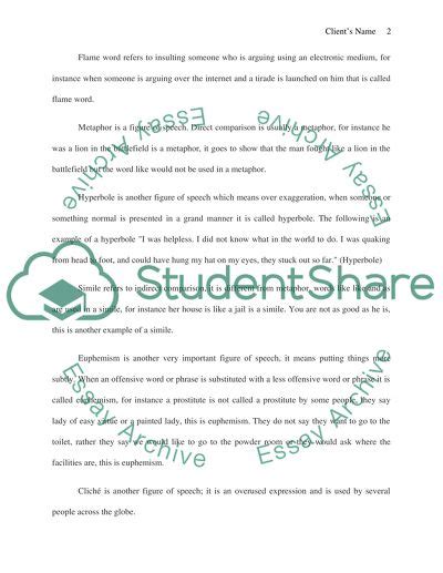 Figurative Language Versus Literal Language Essay 10