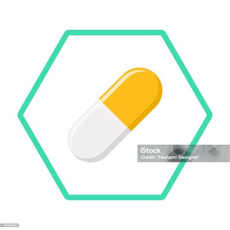 노란색 알약 캡슐 의학 벡터 마크 기호 노란색 스타일입니다 격리된 아이콘입니다 0명에 대한 스톡 벡터 아트 및 기타 이미지 0명 건강관리와 의술 과학 Istock