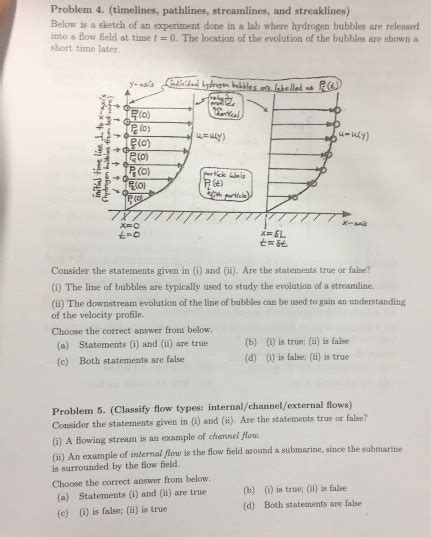 solved problem 4 timelines pathlines streamlines and