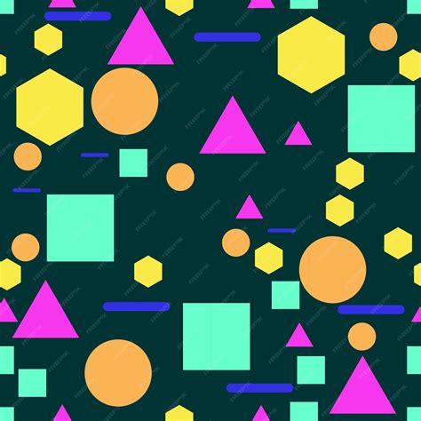 Premium Vector Colorful Circle And Square Pattern Background Vector