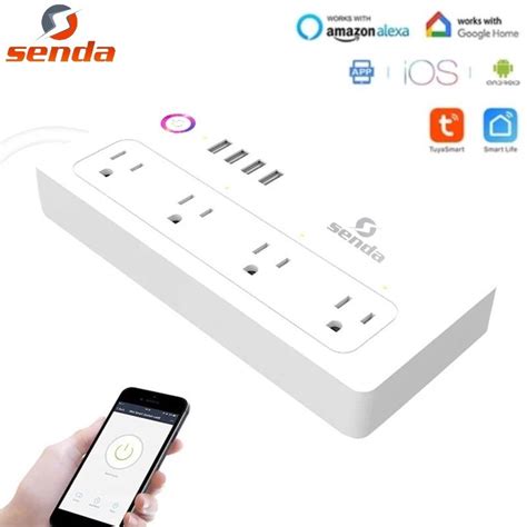 Smart WiFi Socket Plug APP Remote Voice Individual Control Power Strip With Small Genie Amazon