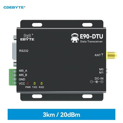 Ebyte E90 Dtu 433l20 V8 433mhz Wireless Transceiver Lora Rs232 Rs485 20dbm Long Range Plc