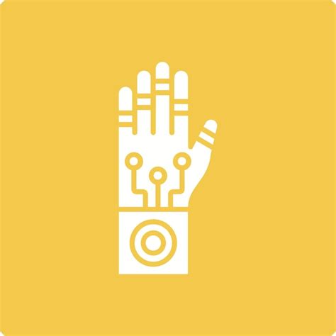 Bionic Arm Icon Premium Vector